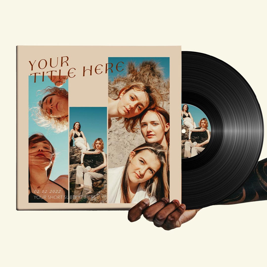 12 Vinyl Record Fully Custom Songs Black Record Personalized 40 Minute ...