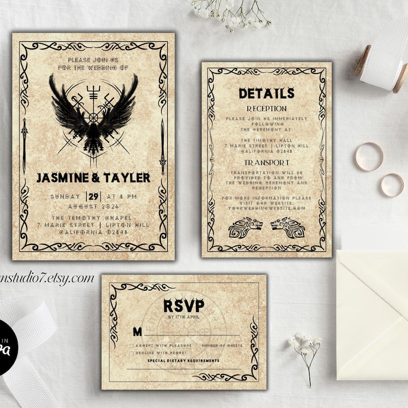 Viking Wedding Invitations - Etsy