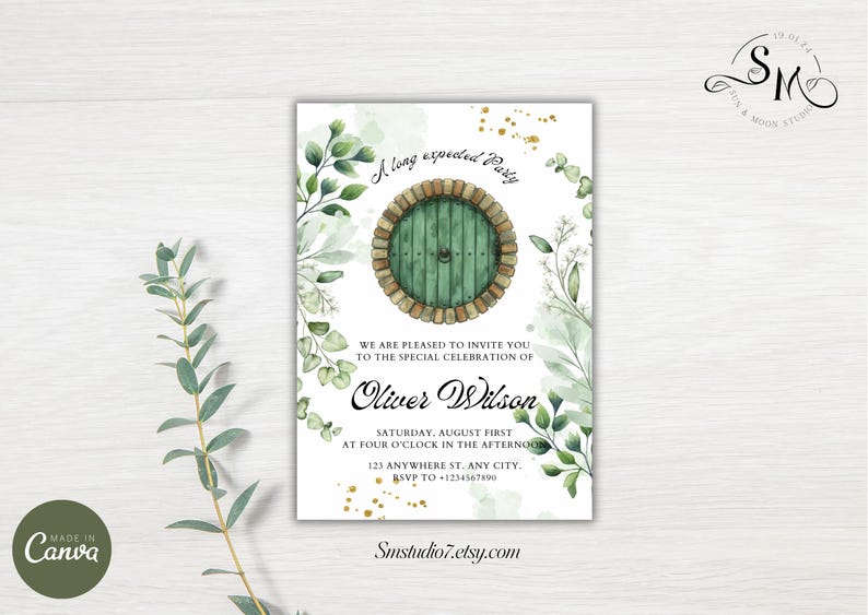 Hobbit Birthday Invitation | Shir Invite | LOTR Party Invite | Tolkien ...