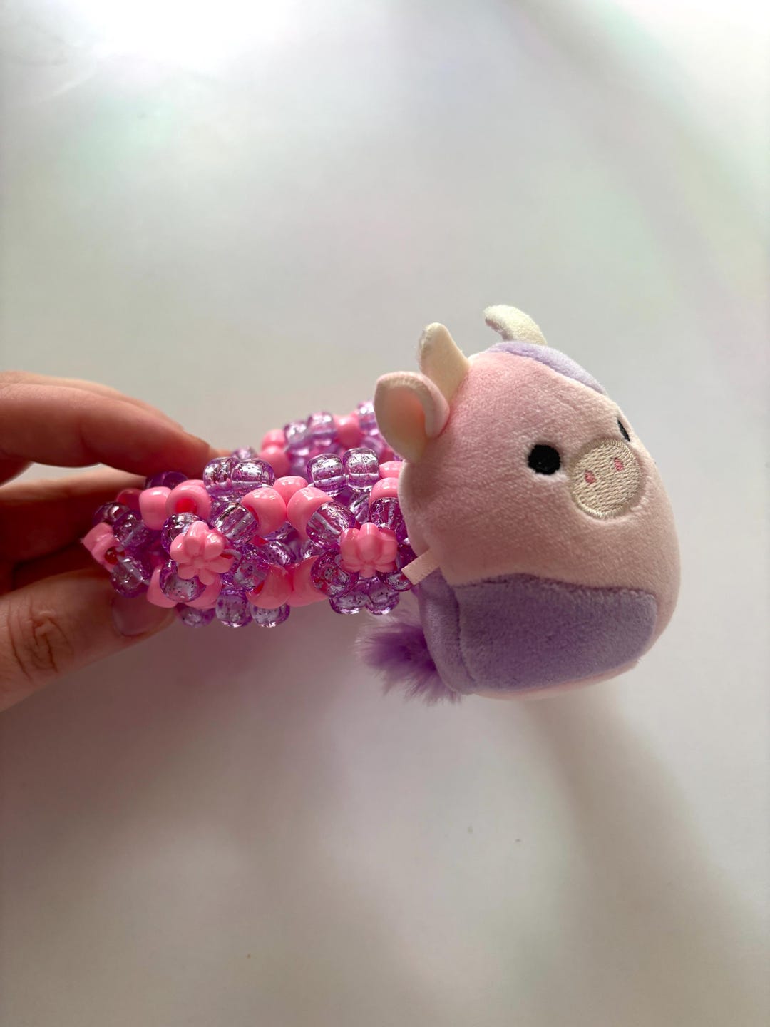 Squishmallow Kandi Cuff Bracelet - Pink/purple Cow - Etsy