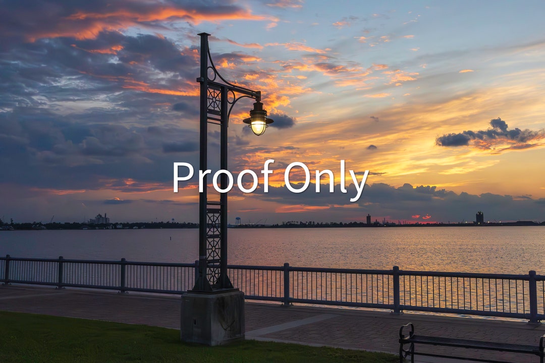Lampost and I-10 Bridge, Lake Charles - Etsy