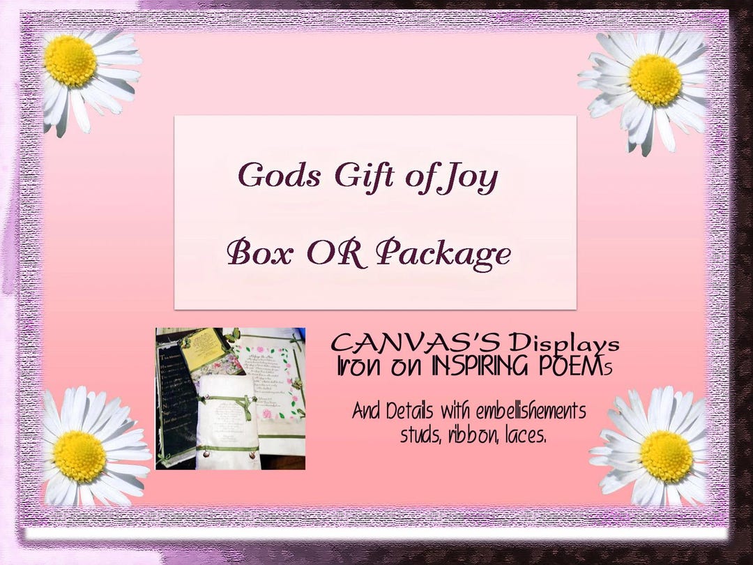 God's Gift of Joy Box or Package Canvas Displays Set of 4 Items - Etsy
