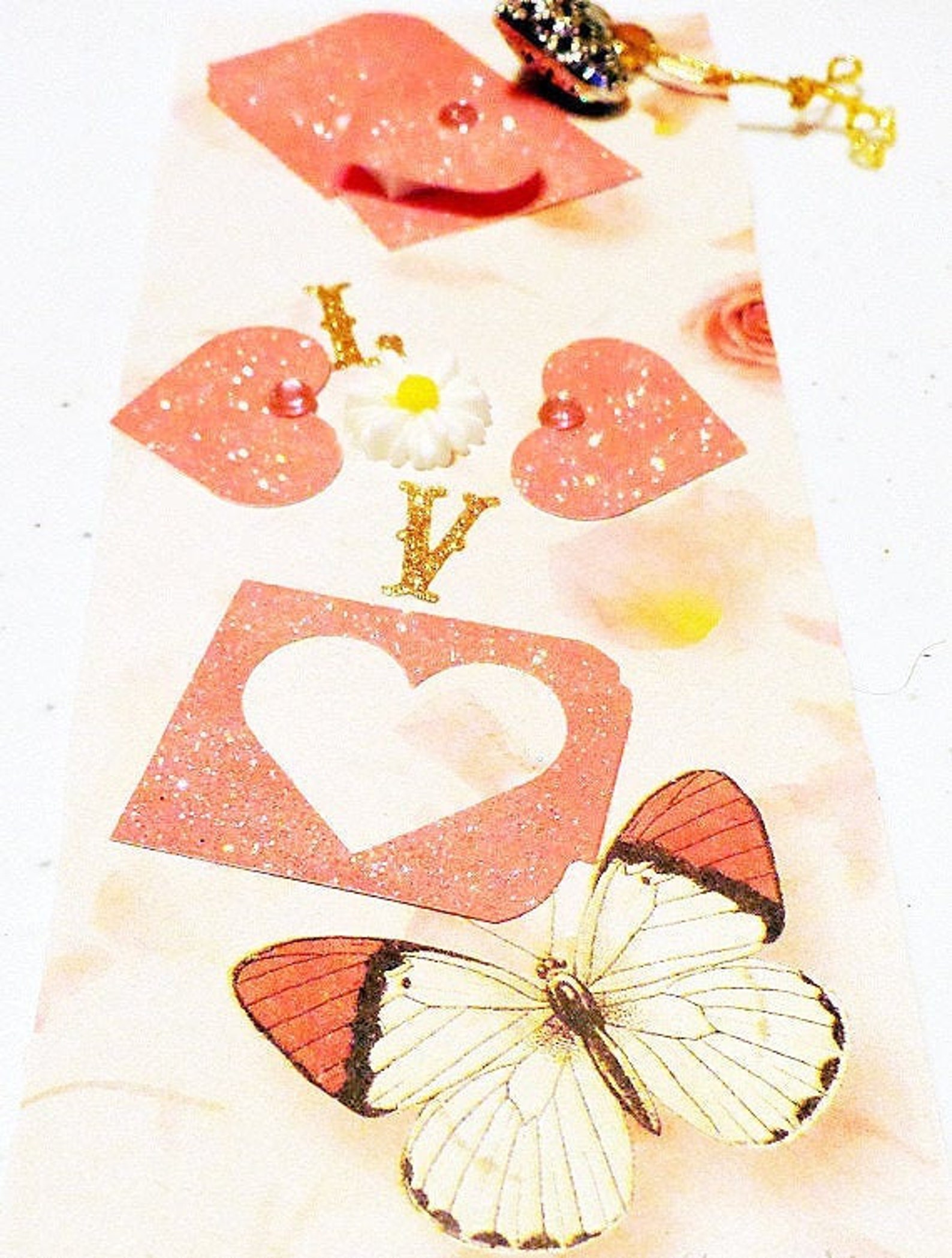 Floral Handmade Bookmarks With String Joined With Charm as Shown - Etsy