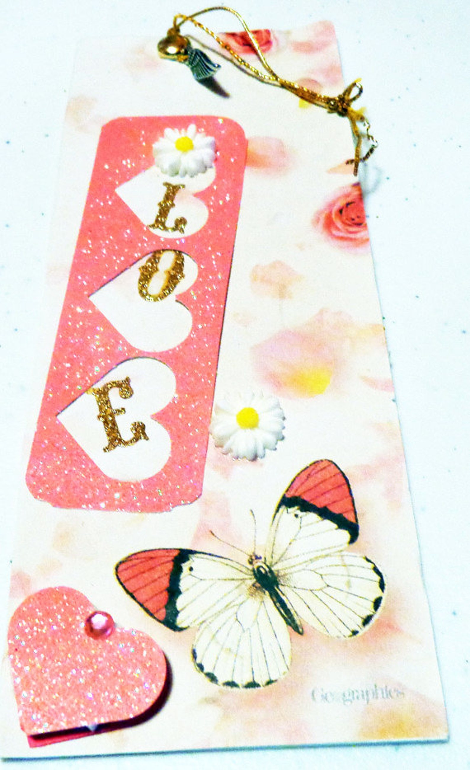 Floral Handmade Bookmarks With String Joined With Charm as Shown - Etsy