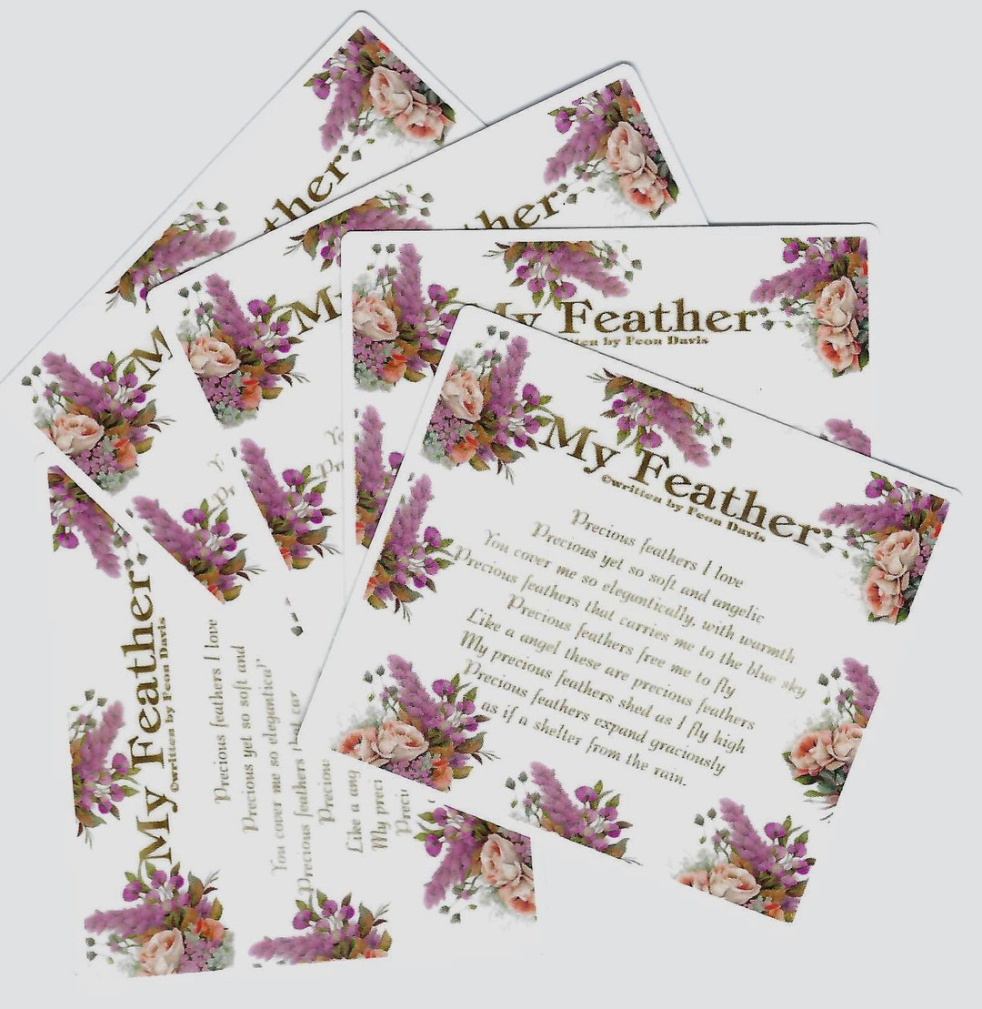 My Feather Poem Stickers Sticker Design Stickers - Etsy