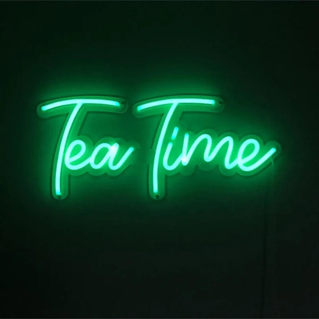 Tea Time Neon Sign Cozy LED Light for Café Decor - Etsy