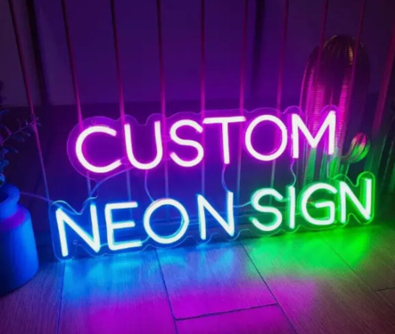 Personalized Neon Sign, Custom Name Logo Signs, Wall Decor LED Night ...