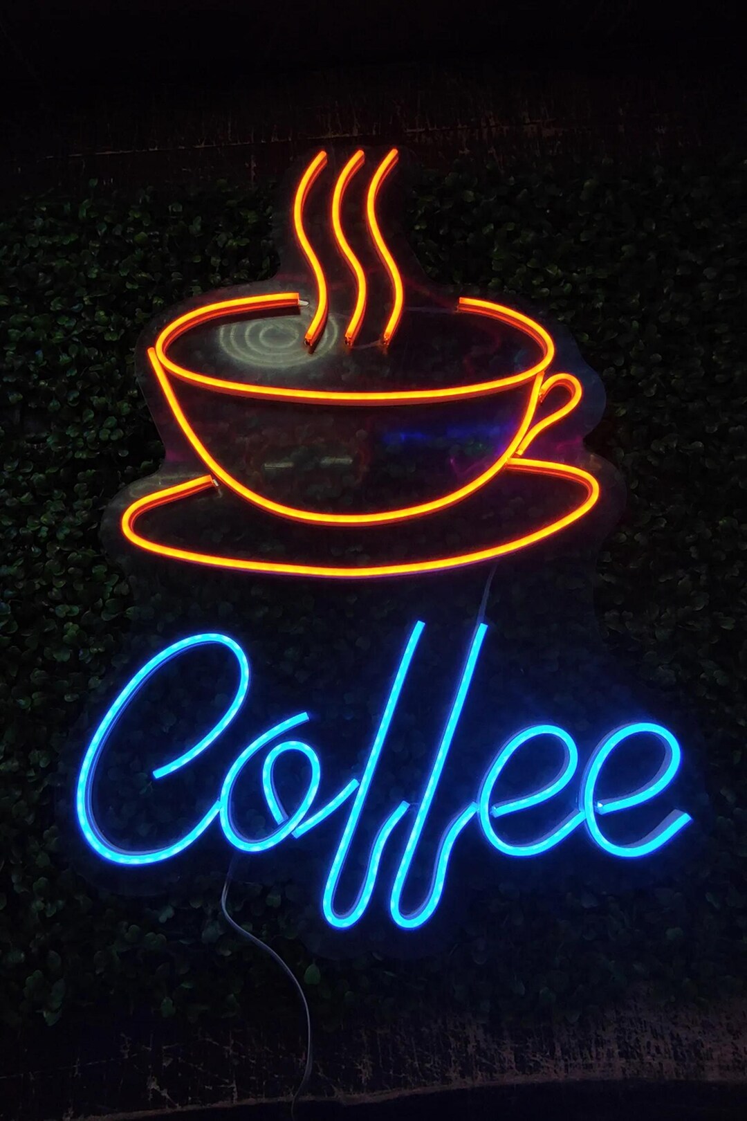 Coffee Theme Colorful Neon Sign, Light up Cafe Sign, Neon Sign Art ...