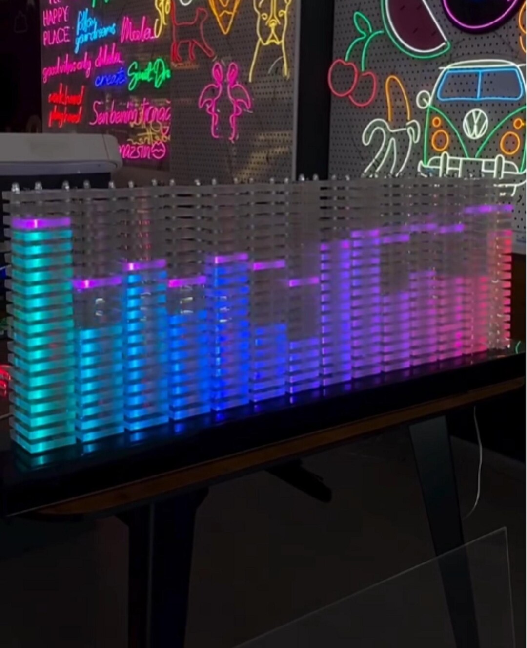 Custom Sound Reactive LED Tower Light Music Activated Decor for Bars ...