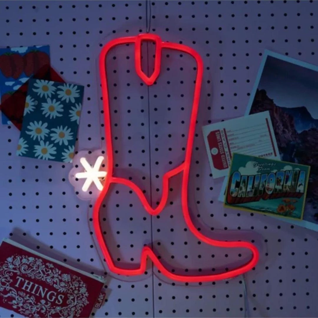 Cowboy Boot Neon Sign Western LED Light for Bar & Room Decor - Etsy