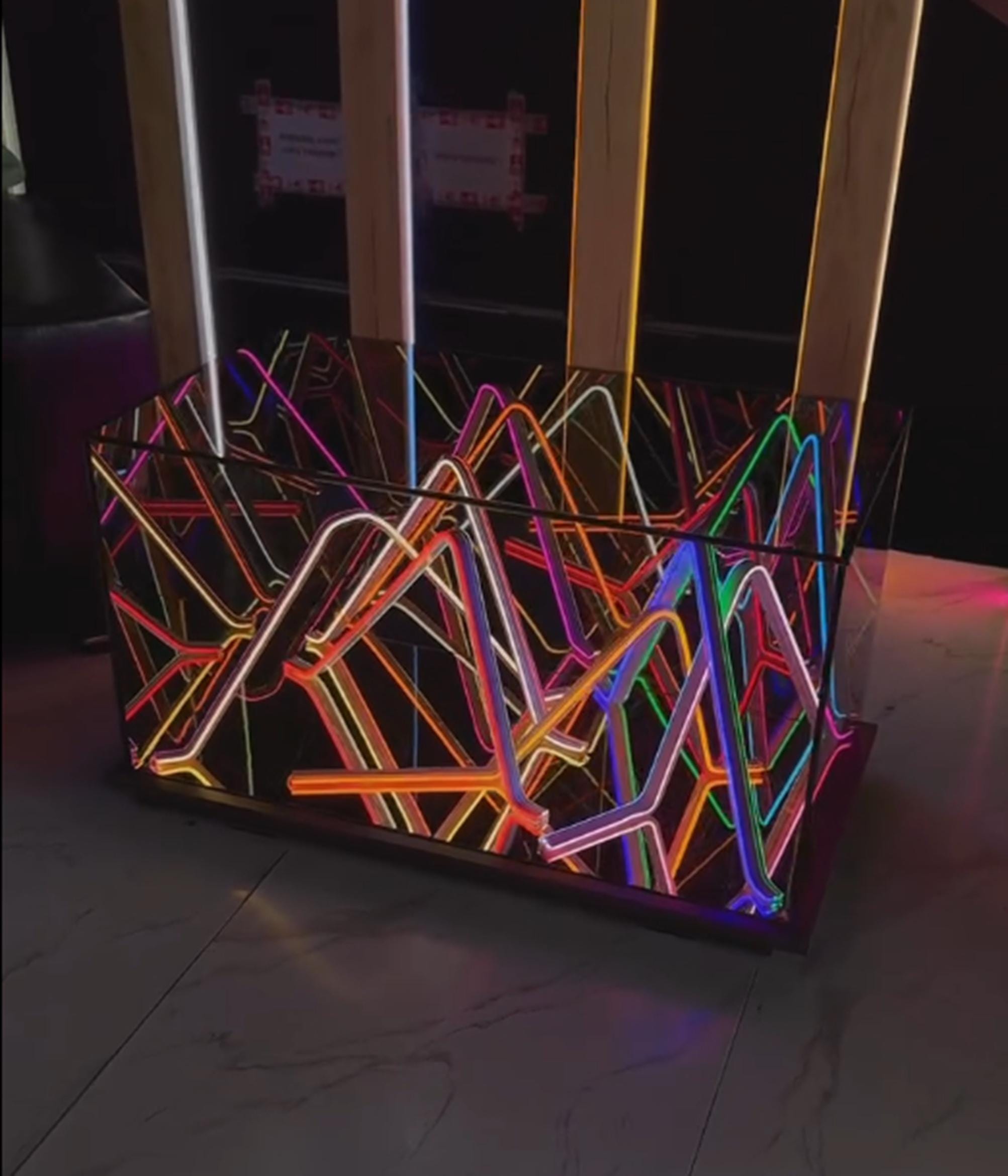 Personalized LED Neon Accent Table Custom Light-up Design Perfect for ...