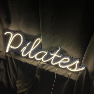 Pilates Written Pilates Studio Neon Sign, Light up Fitness Center Neon ...