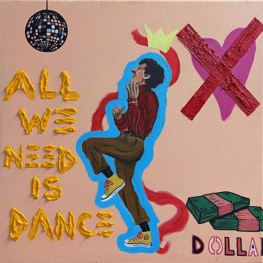 All We Need is Dance Pop Art Realism Oil Painting- Hand Painted Wall ...