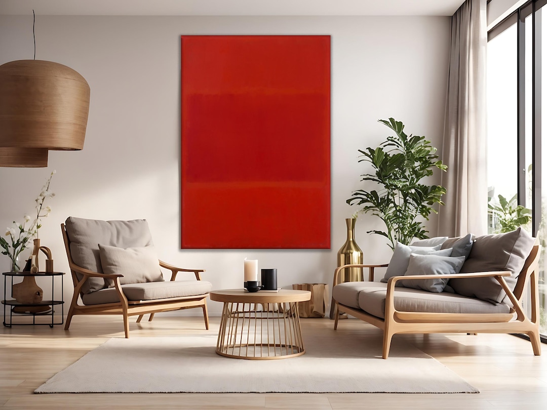 Mark Rothko - Dark and Light Red 1955 Oil Painting, Abstract ...