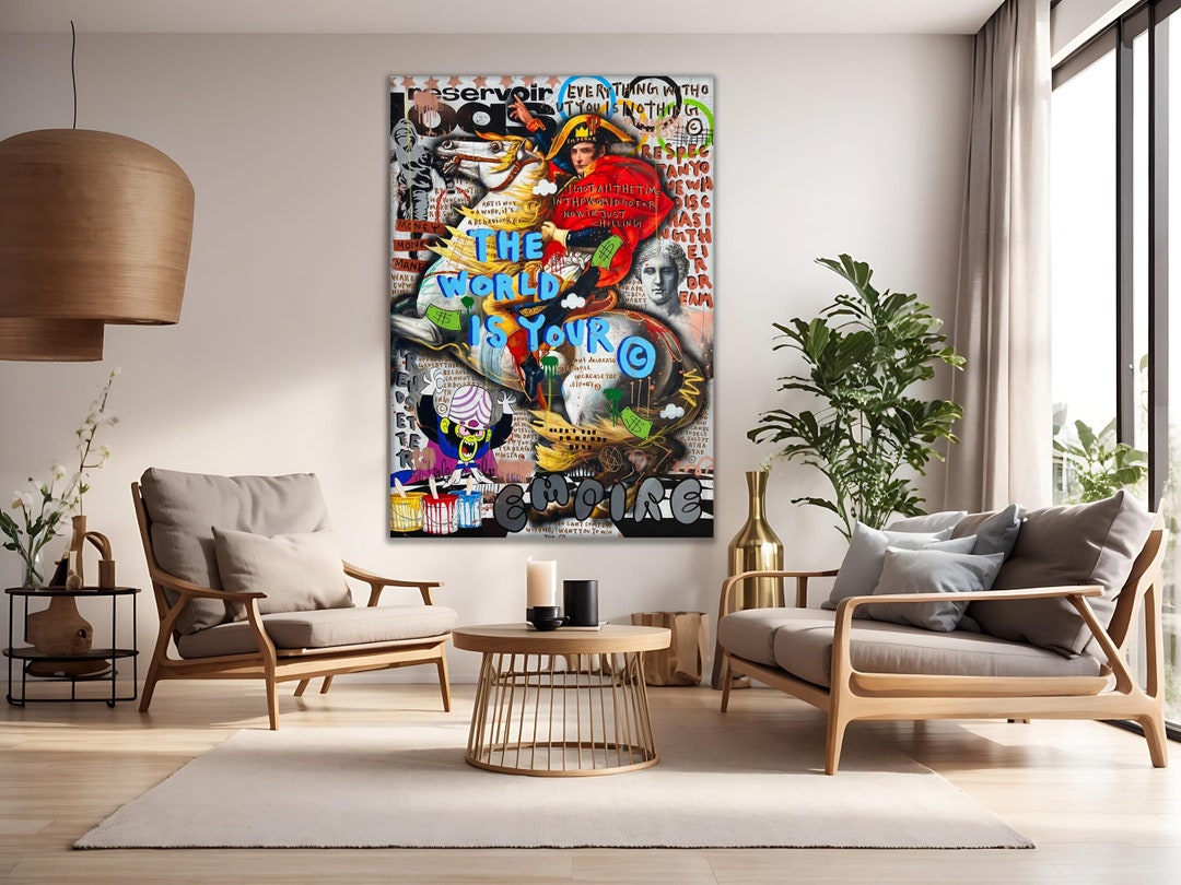 Banksy Napoleon Bonaparte, Pop Art Oil Painting, Banksy Style, Original ...