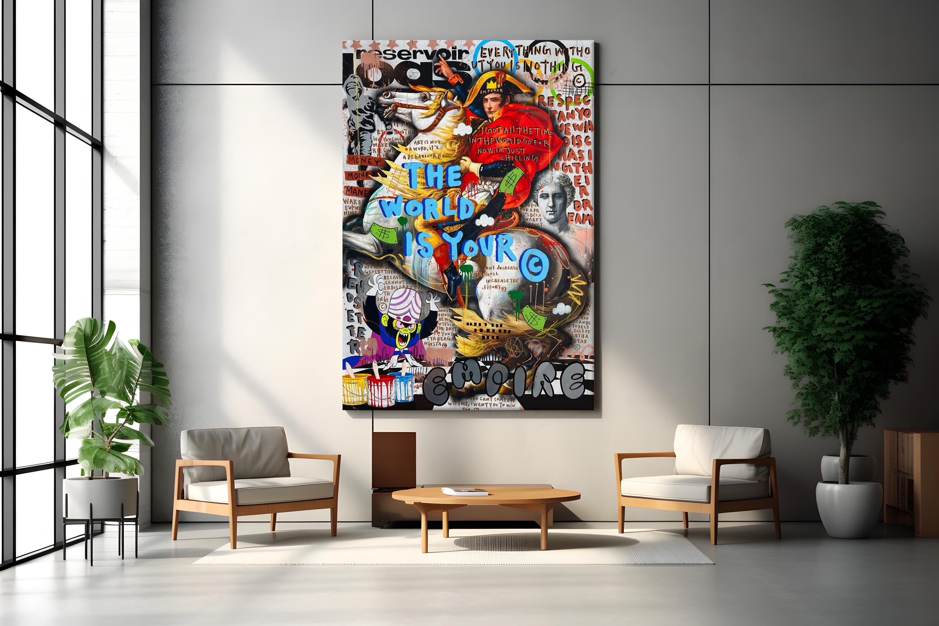 Banksy Napoleon Bonaparte, Pop Art Oil Painting, Banksy Style, Original ...