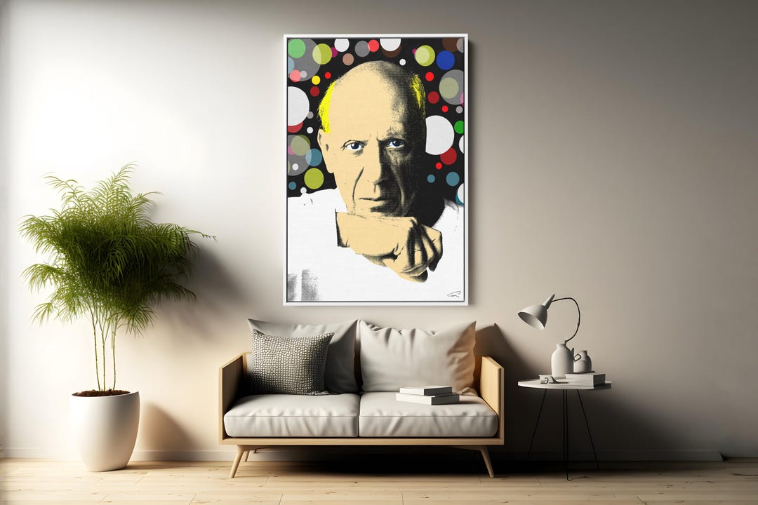 Pablo Picasso Pop Art Canvas Print, Artist Signatured Painting Print ...