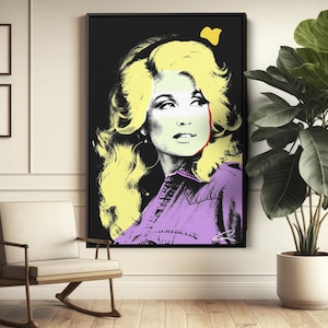 Dolly Parton Pop Art Canvas Print, Artist Signatured Painting Print ...