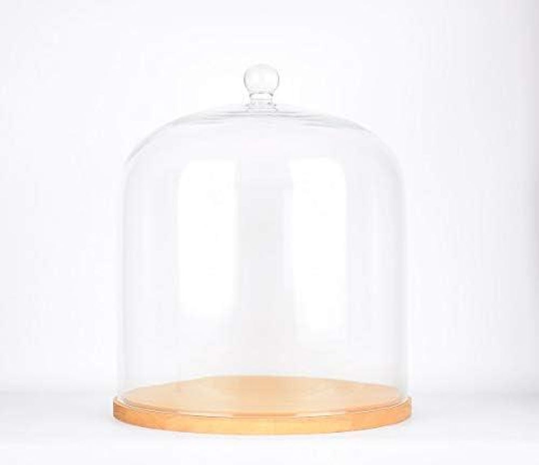 Large Handmade Display Glass Cake Cupcake Dome Cover Cloche With ...