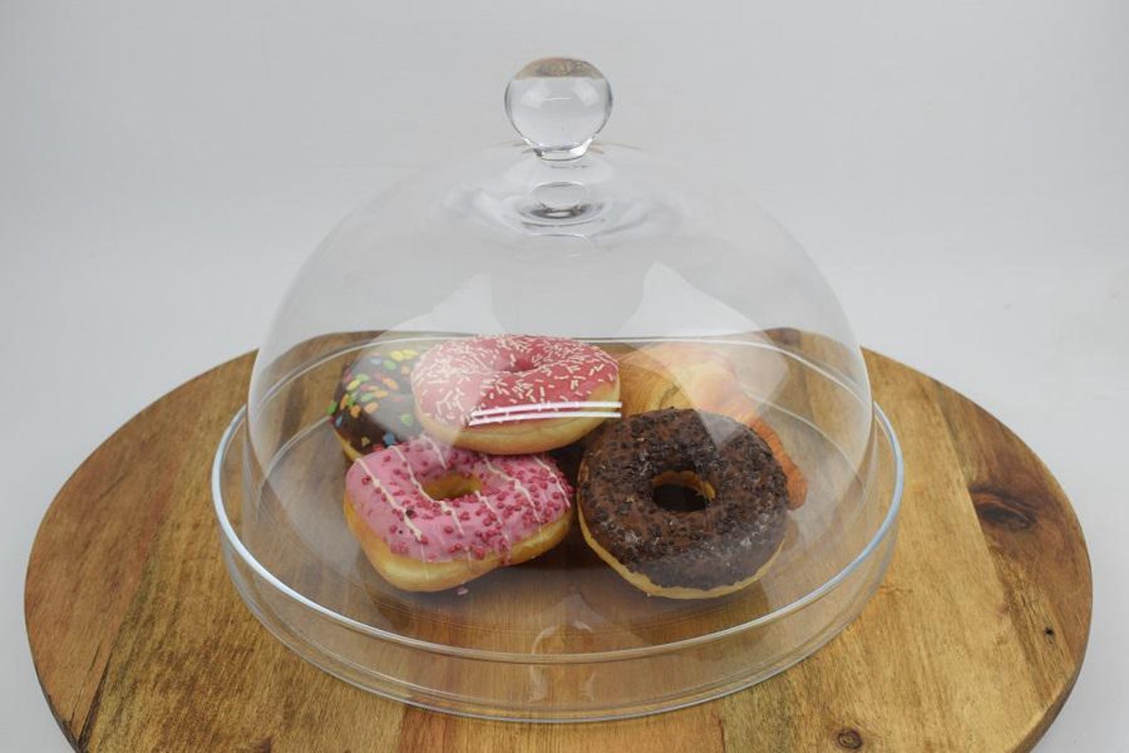 Handmade Glass Display Cover Cloche Dome With Plate Tall 20 Cm X 30 Cm ...