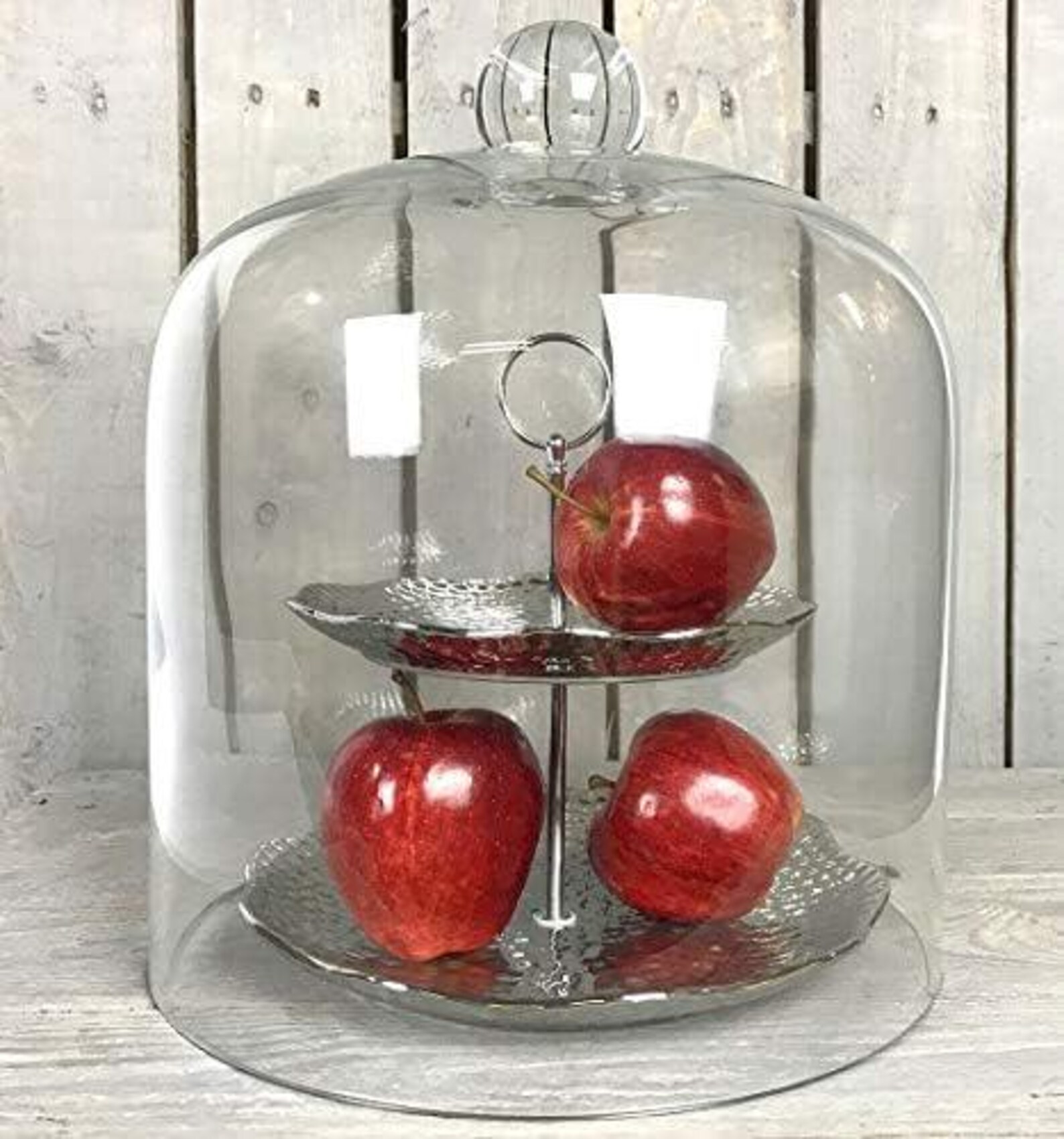 Large Handmade Display Glass Cake Cupcake Dome Cover Cloche With Black ...