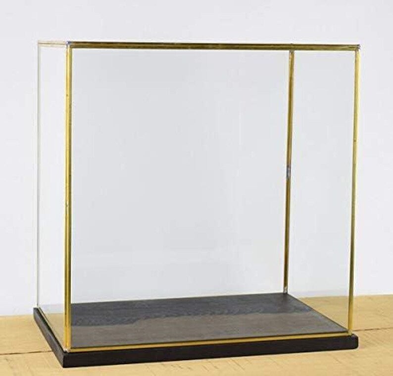 Glass and Brass Metal Frame Display Showcase Box 52x52x89cm - Etsy