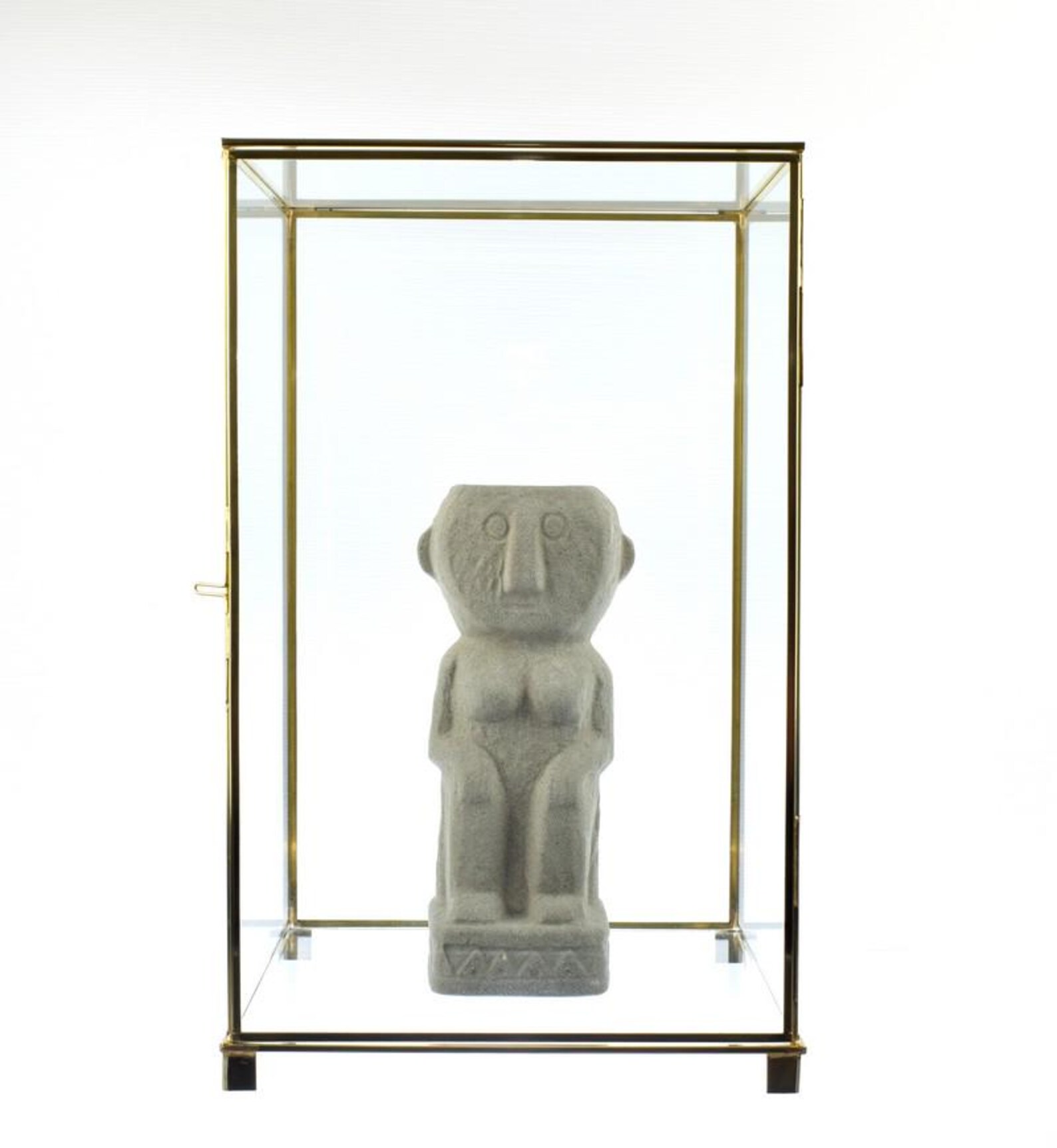 Hand Made Large Glass and Brass Frame Display Showcase Box With Door 41 ...