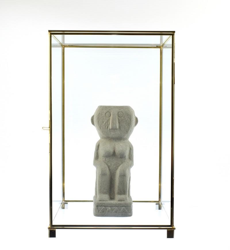Hand Made Large Glass and Brass Frame Display Showcase Box With Door 41 ...