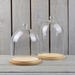 EMH Handmade Circular Glass Display Cloche Dome Bell With Knob and ...