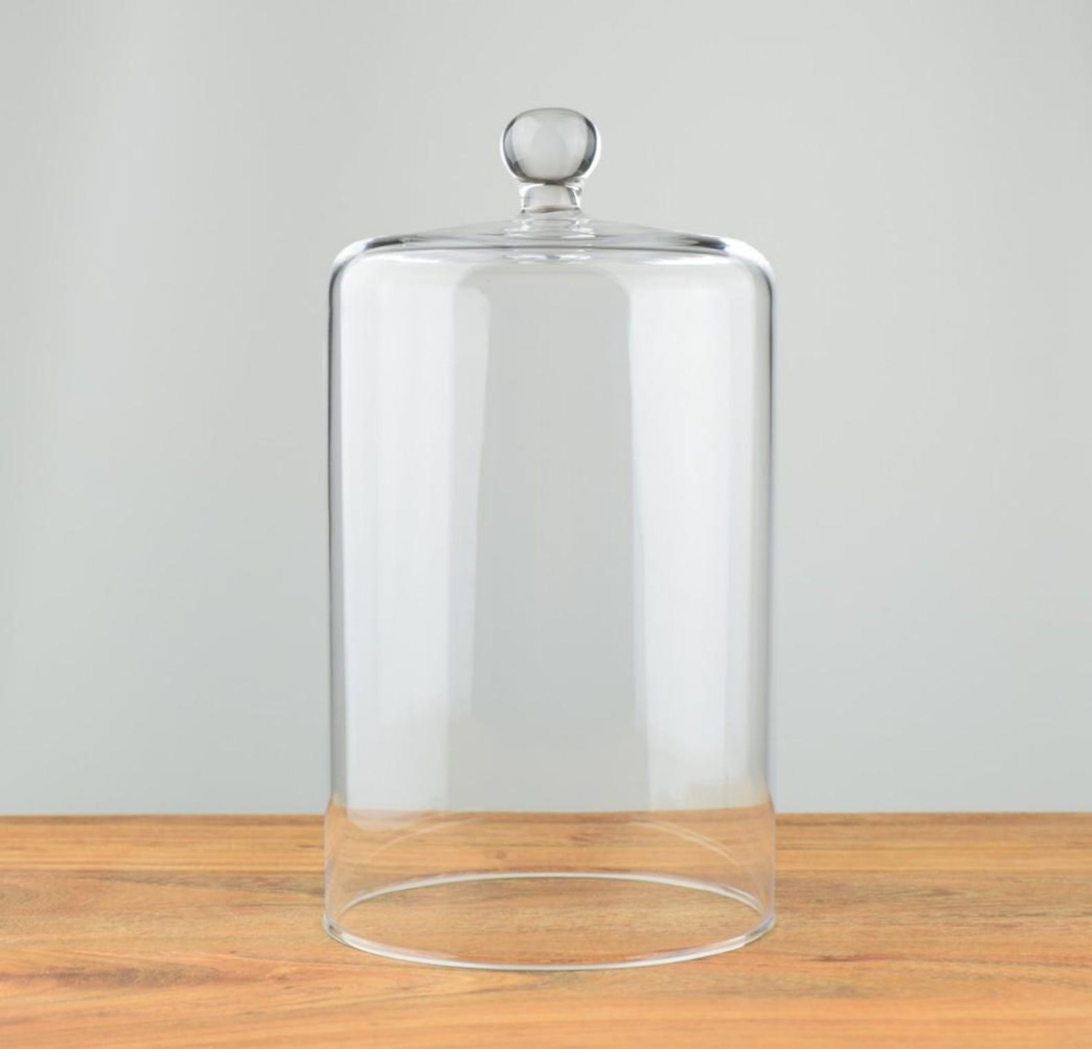 Handmade Glass Display Cover Cloche Bell Dome With Knob Tall 18.5 Cm X ...