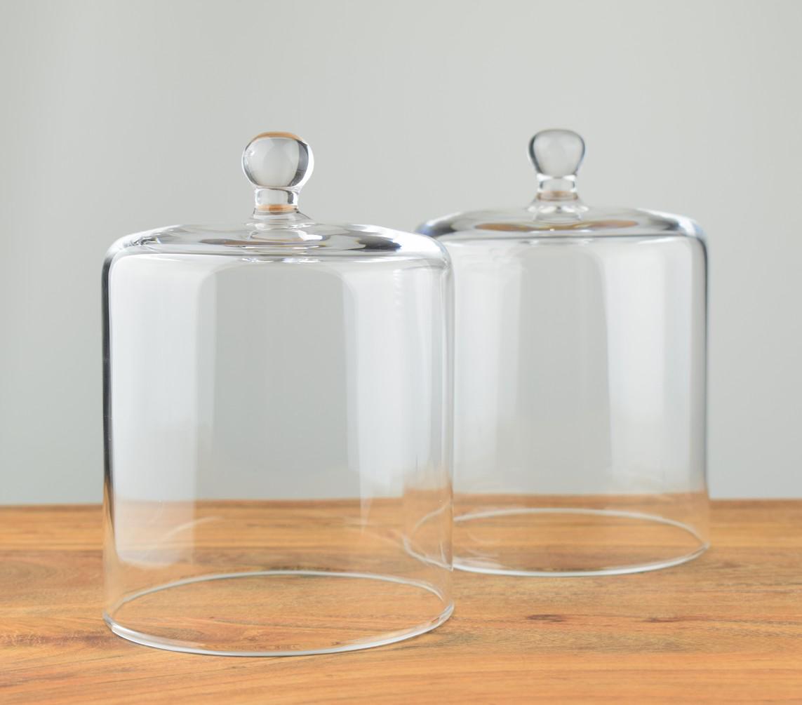 EMH Handmade Glass Display Cover Cloche Bell Dome With Knob Tall 14.5 ...