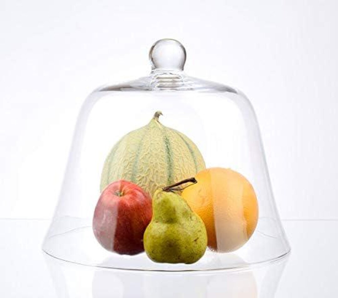 Handmade Clear Circular Glass Dome Display Cloche Bell 23x26.5 Cm - Etsy
