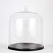 Large Handmade Display Glass Cake Cupcake Dome Cover Cloche With Black ...