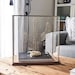 Hand Made Large Glass and Black Metal Frame Display Showcase Box With ...