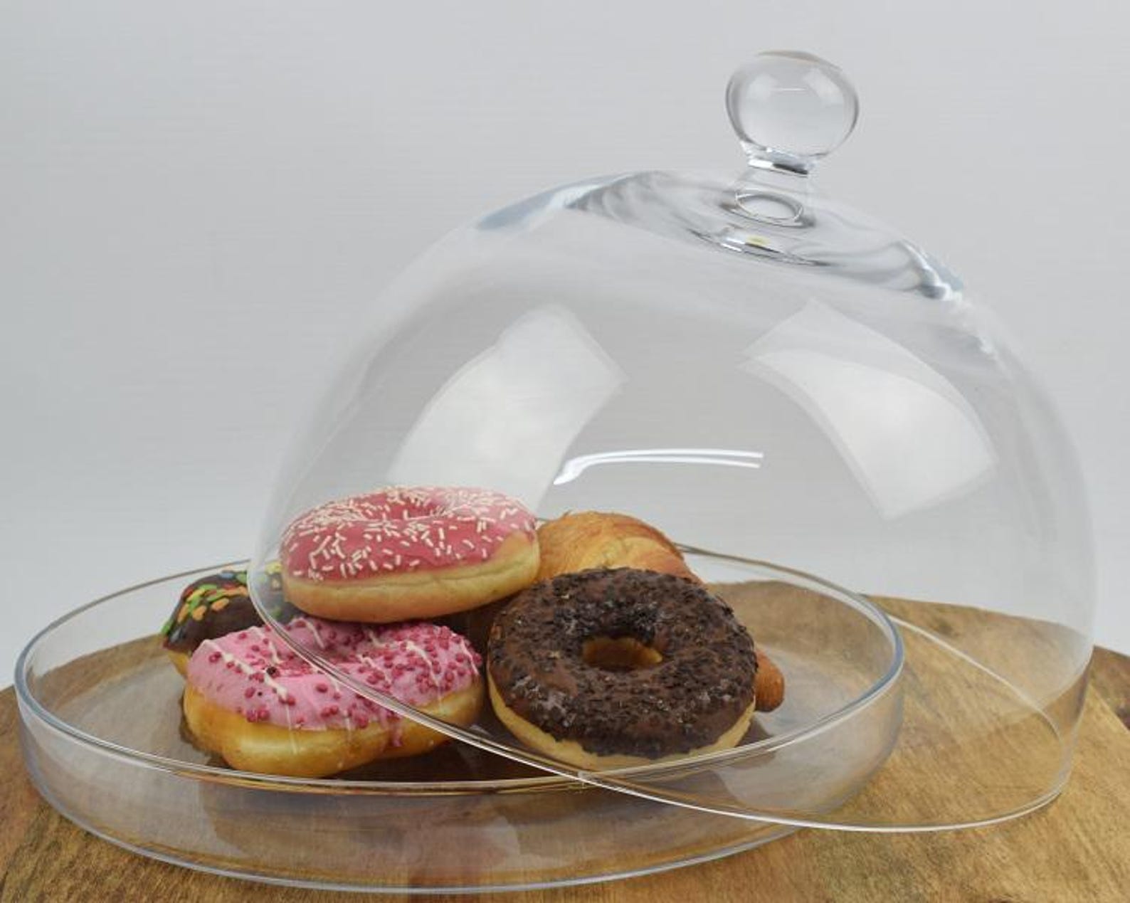 Handmade Glass Display Cover Cloche Dome With Plate Tall 20 Cm X 30 Cm ...