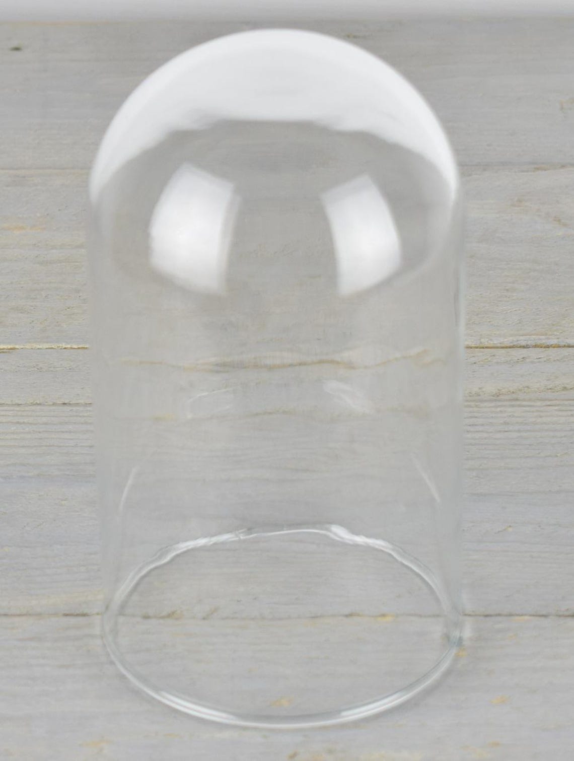 Vintage Look Small Glass Dome With Wooden Base Height 16 X 9 Cm - Etsy