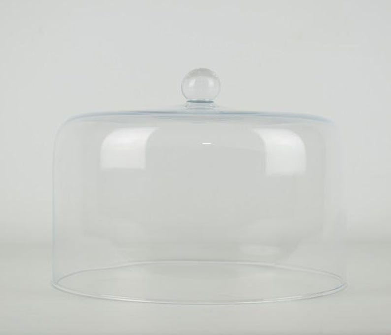 Large Display Glass Cake Cupcake Dome Cover Cloche 18 Cm X 24.5 Cm - Etsy