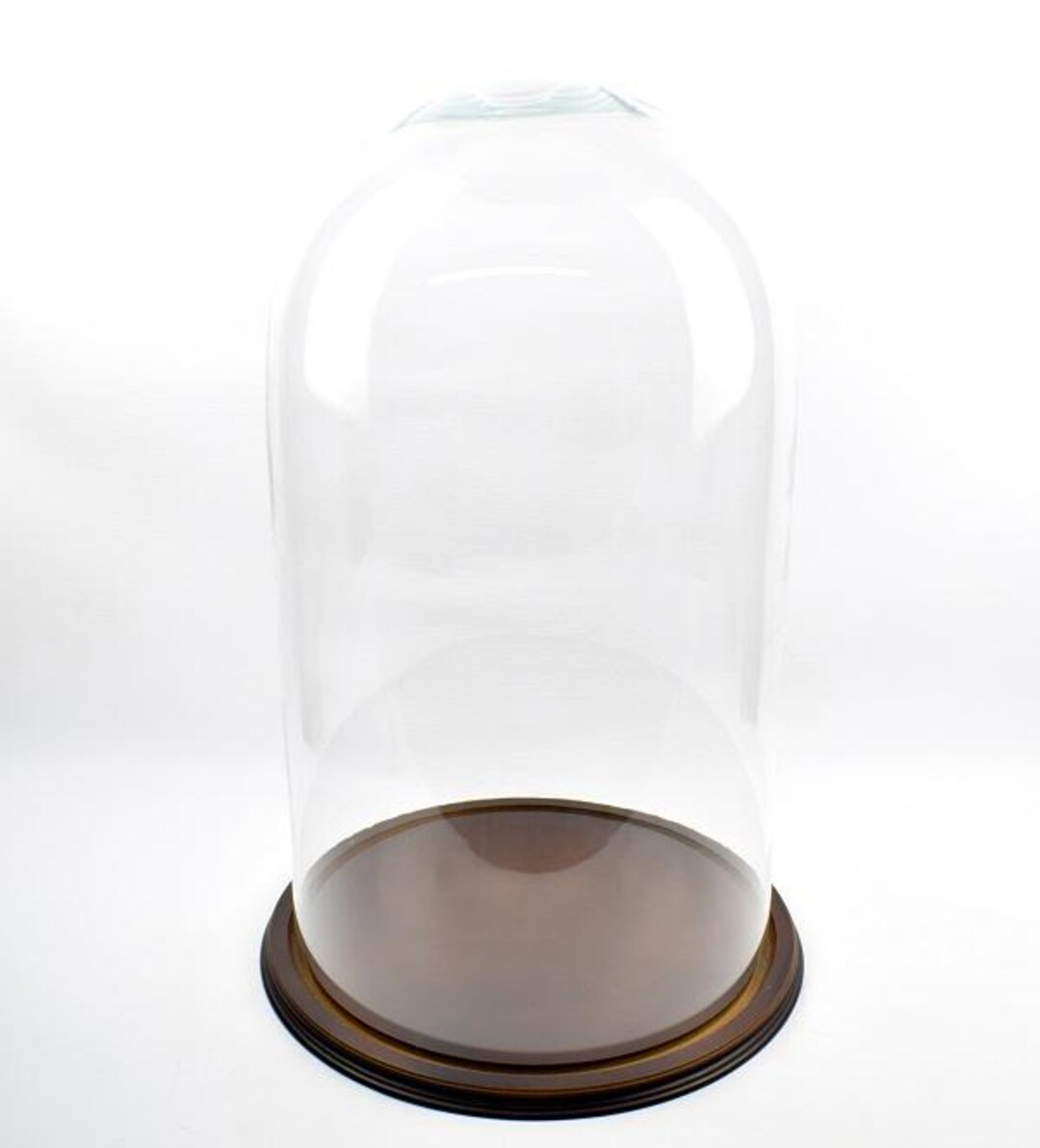 Vintage Look Glass Dome With Wooden Base Height 70 X 40 Cm - Etsy