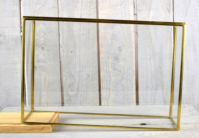 Large Glass and Brass Display Showcase Box Dome With Wooden Base Tall ...