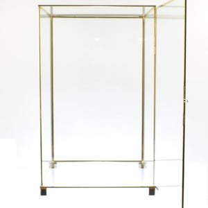 Hand Made Large Glass and Brass Frame Display Showcase Box With Door 41 ...