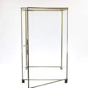 Hand Made Large Glass and Brass Frame Display Showcase Box With Door 41 ...