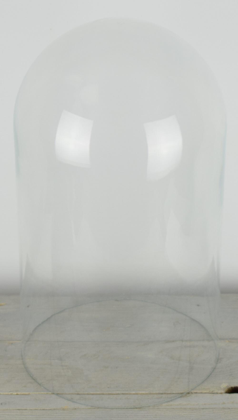 Glass Dome Display With Wooden Base Cloche Bell Jar Vintage Look 41 X ...