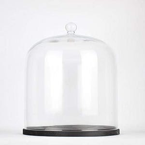 Large Handmade Display Glass Cake Cupcake Dome Cover Cloche With Black ...