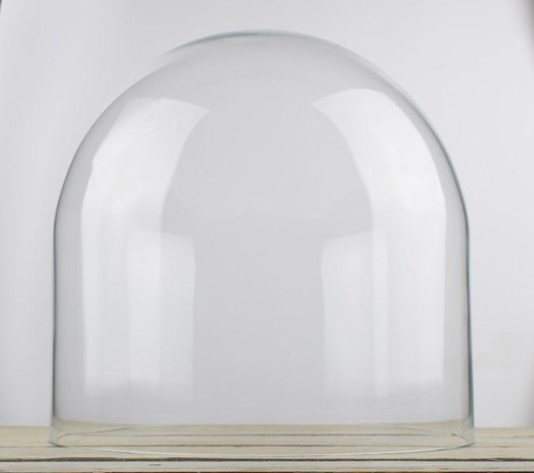 Large Glass Dome Display Cloche Bell 35 X 35.5 Cm - Etsy
