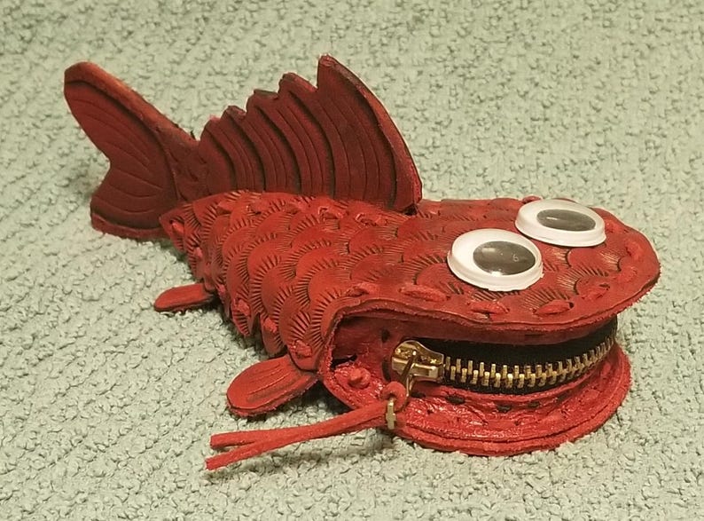Fish, Fish, Fish, and More Fish Hilarious Leather Fish Coin Purse - Etsy