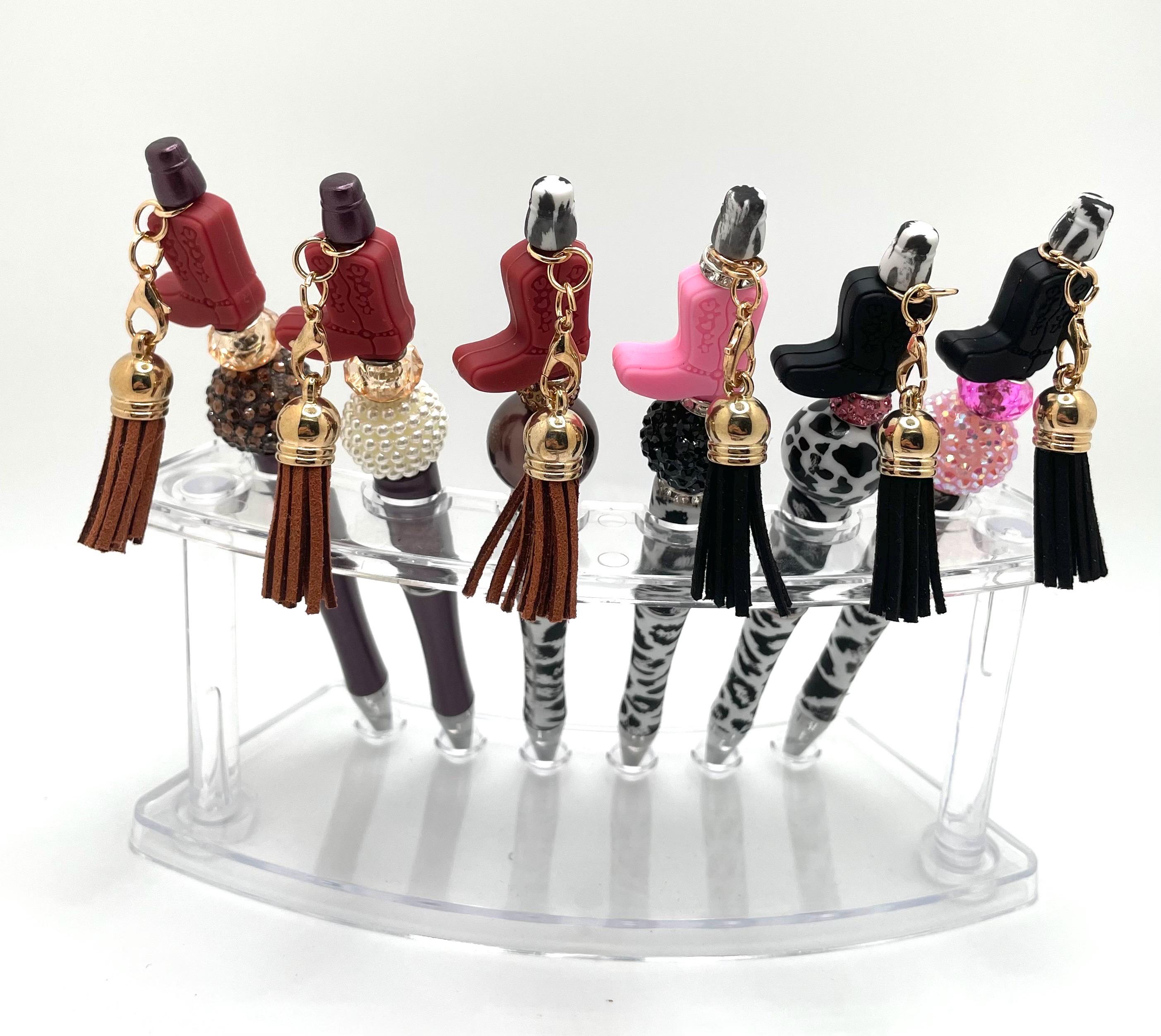 Cowgirl Boot Custom Sparkle Beaded Pen, Country Girl Boot Pen, Western ...