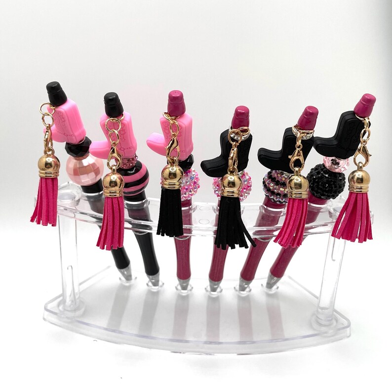 Cowgirl Boot Custom Sparkle Beaded Pen, Country Girl Boot Pen, Western ...