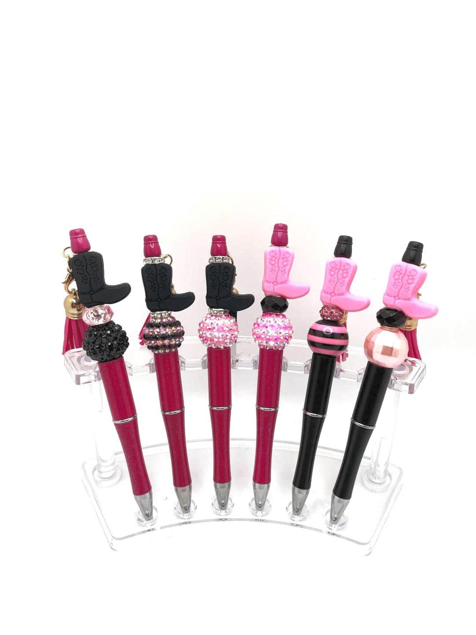 Cowgirl Boot Custom Sparkle Beaded Pen, Country Girl Boot Pen, Western ...