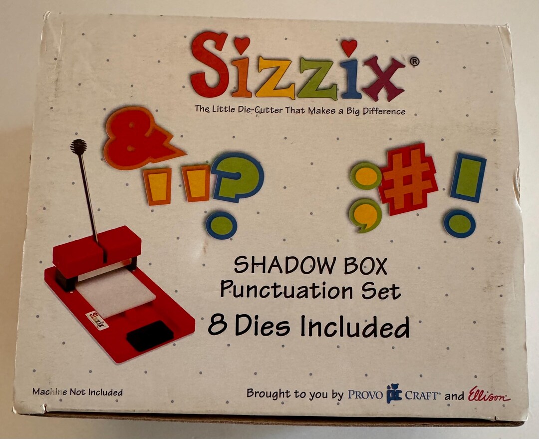 Sizzix Shadow Box Punctuation Set, Number Set. Back to School. - Etsy