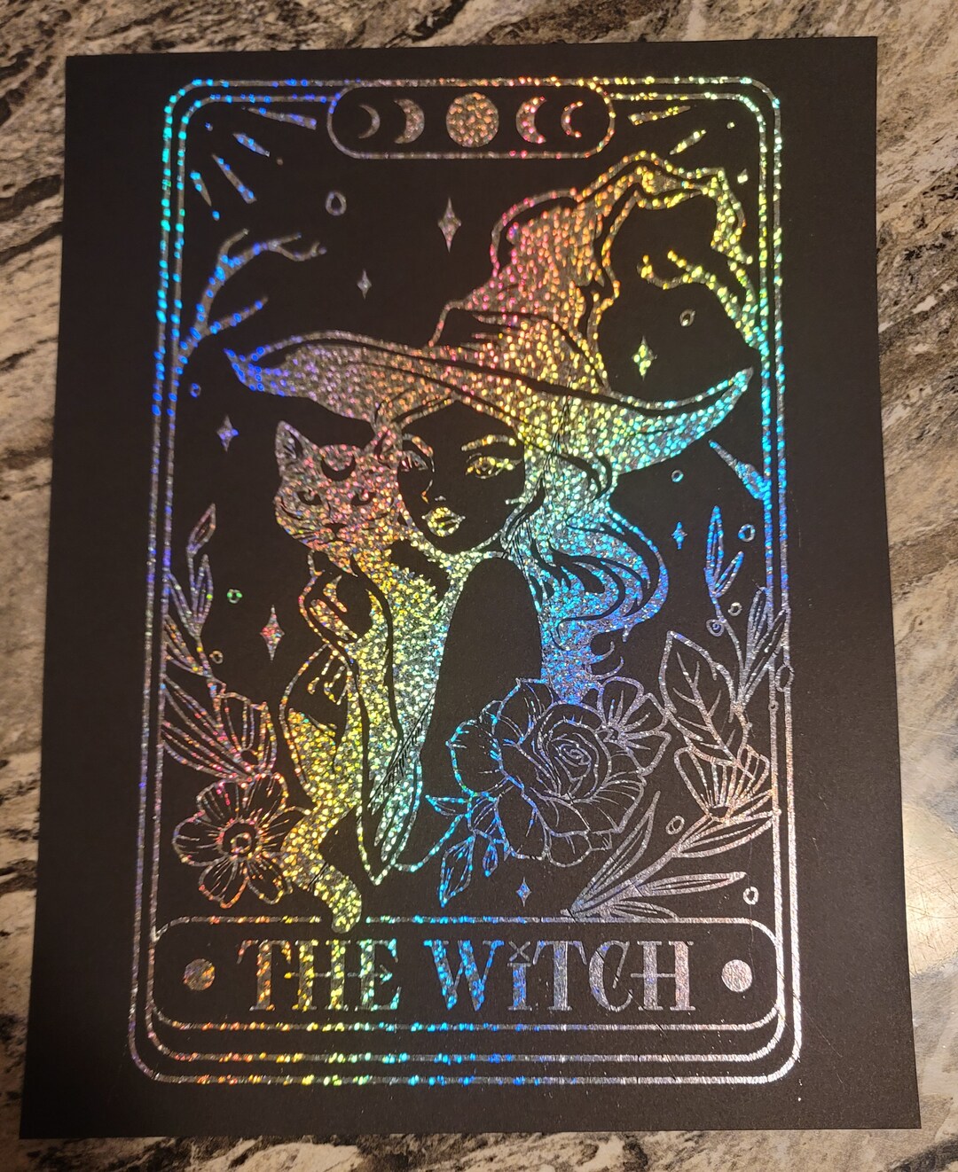 The Witch Tarot Card Foil Print 11 X 8.5 - Etsy